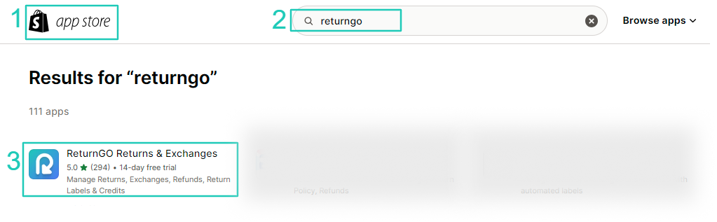 Installing ReturnGO on Shopify